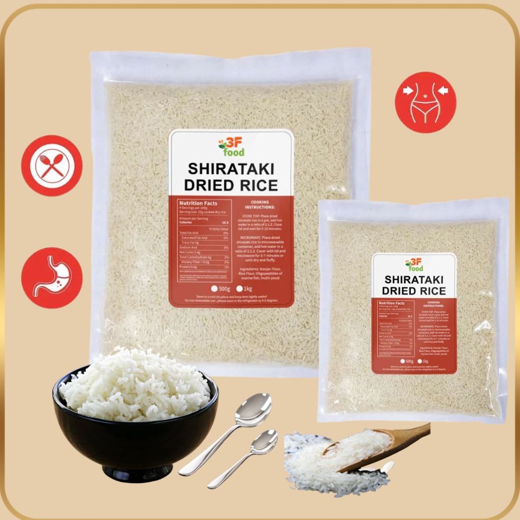 Dry / Dried Shirataki Rice 500g 1kg Konjac Keto/Low Carb Approved ...