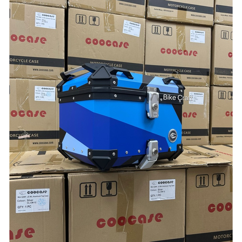 Coocase Aluminium Geometry Black Blue Top Box | Shopee Malaysia