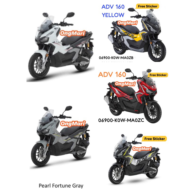 ADV 160 Cover Set Body set Grey nano putih white red merah kuning hitam ...