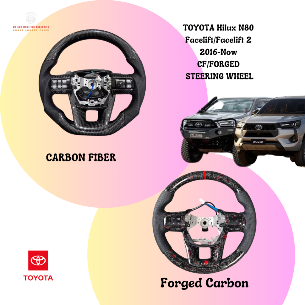 Carbon Fiber/Wood/ Forged Carbon Steering Wheel Customise Design Toyota ...