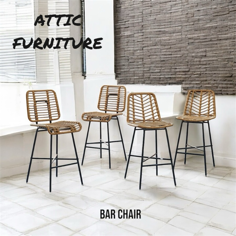 Bar Chair / Cafe Bar Chair / Rattan Bar Chair / ATTIC FURNITURE EK PP ...