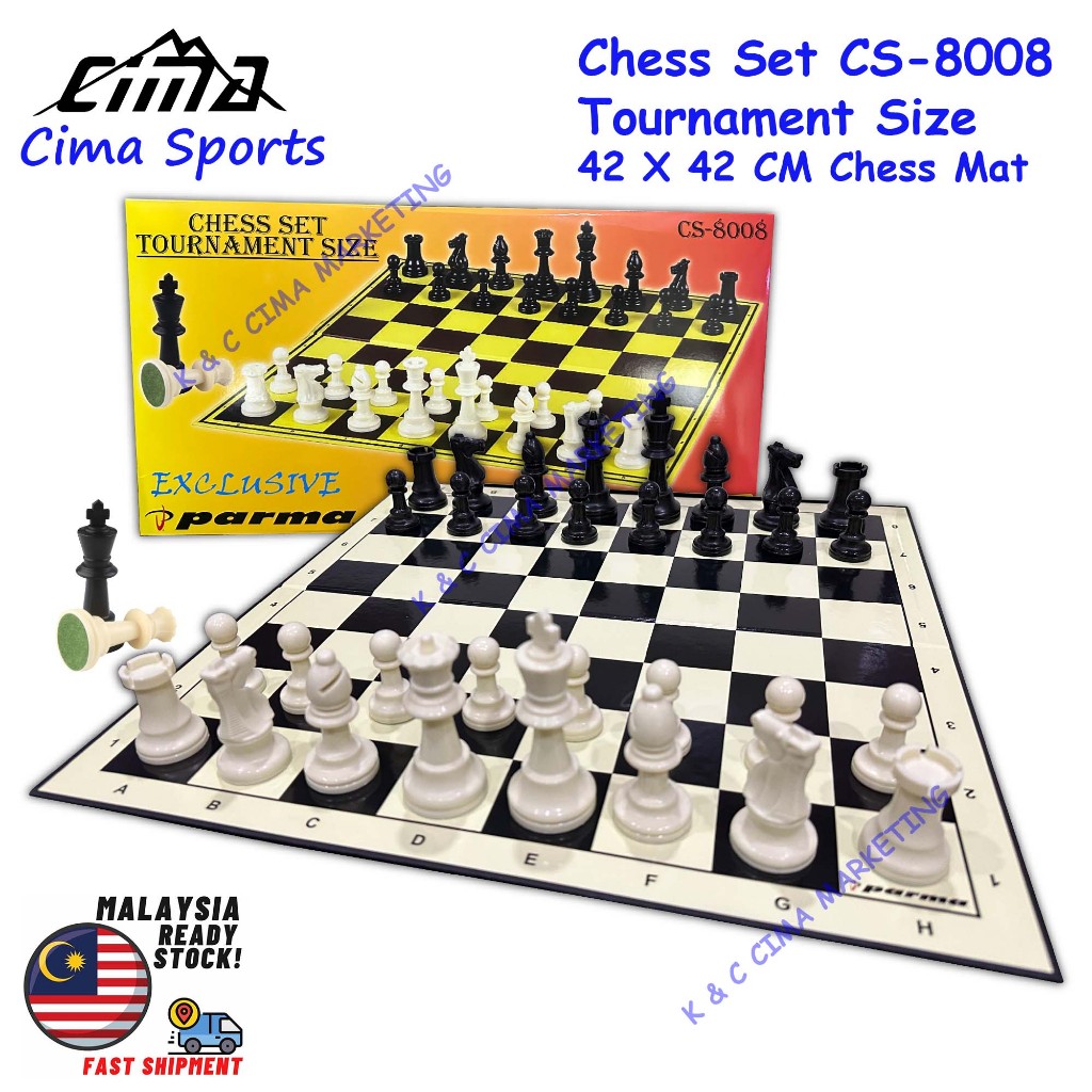 Parma Chess Set CS-8008 Tournament Size Chess Pcs (42CM X 42 CM Chess ...