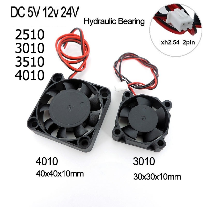 3cm DC 12V 3510 3010 25mm 30MM 35mm 4cm Cooling Fan 3D Printer Mini Fan ...
