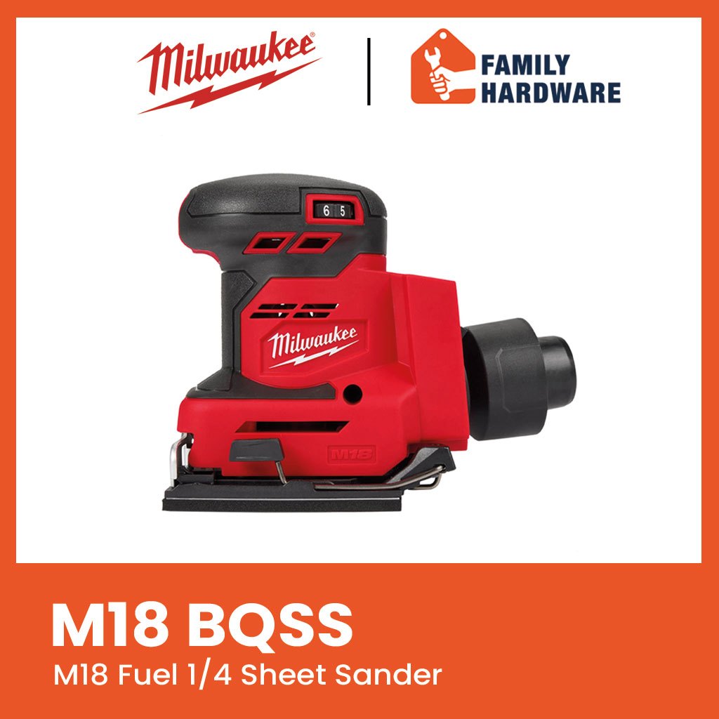 MILWAUKEE M18 BQSS FUEL Brushless Cordless Quarter Sheet Sander Orbital ...