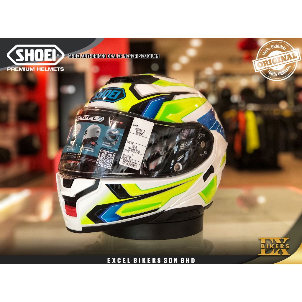SHOEI HELMET NEOTEC 3 ANTHEM (TC-3) /NEO TEC III /MODULAR HELMET / FLIP ...