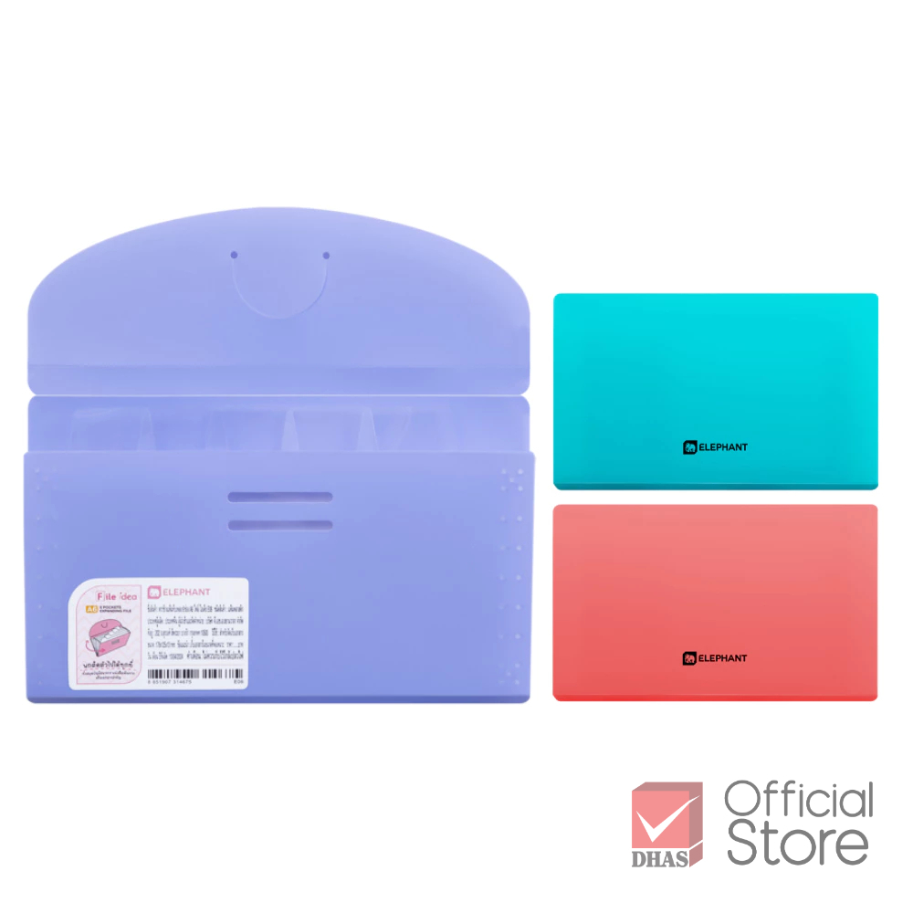 Elephant Expanding Plastic Folder 6 packet File Idea-E06 | Shopee Malaysia
