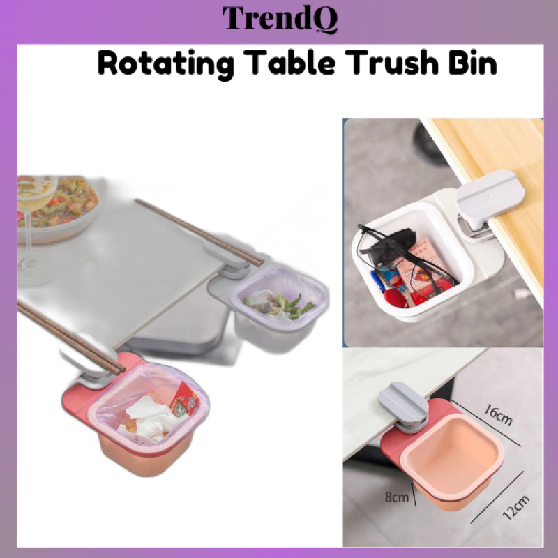 Table Invisible Waste Bin Rotating Vegetable Hanging Garbage ...