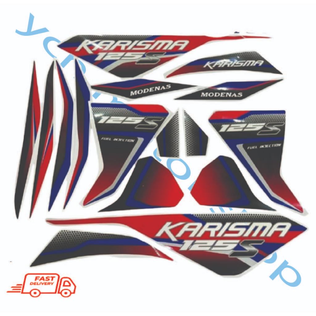 MODENAS KARISMA 125S 125 S V3 G125 BODY STICKER GRAPHIC 100% ORIGINAL ...