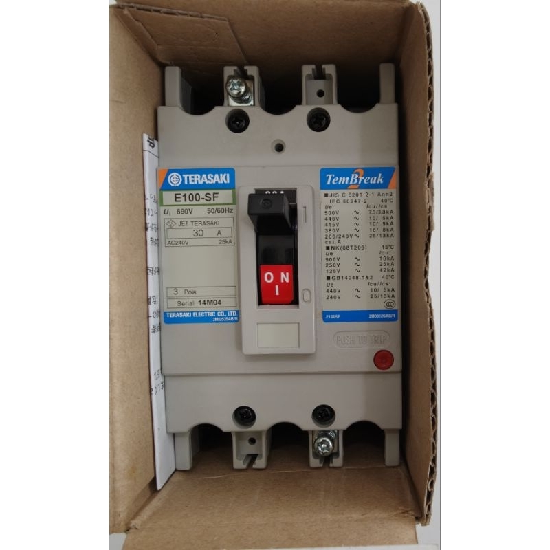 Terasaki MCCB E100-SF 3 pole 30A | Shopee Malaysia
