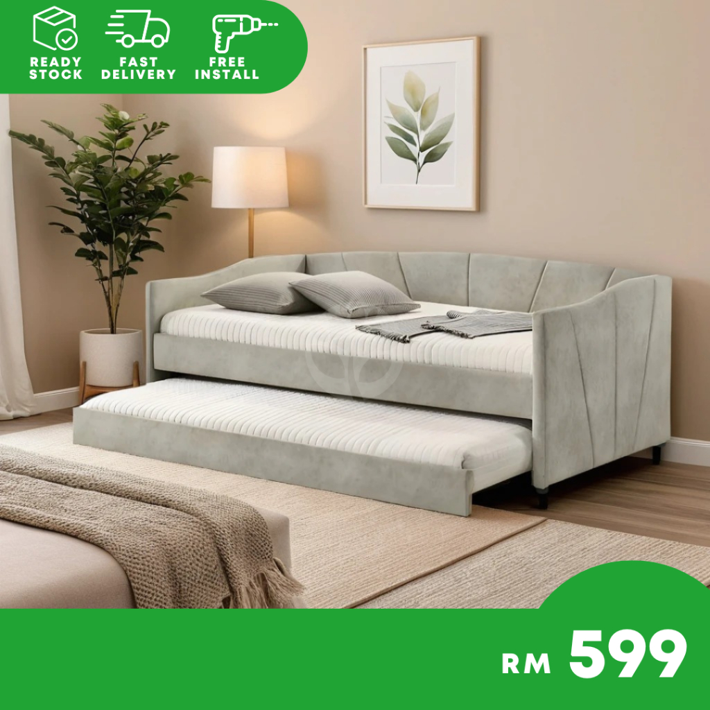 [FREE INSTALLATION] SMASIS SERENE Daybed With Trundle / Single Pull Out ...