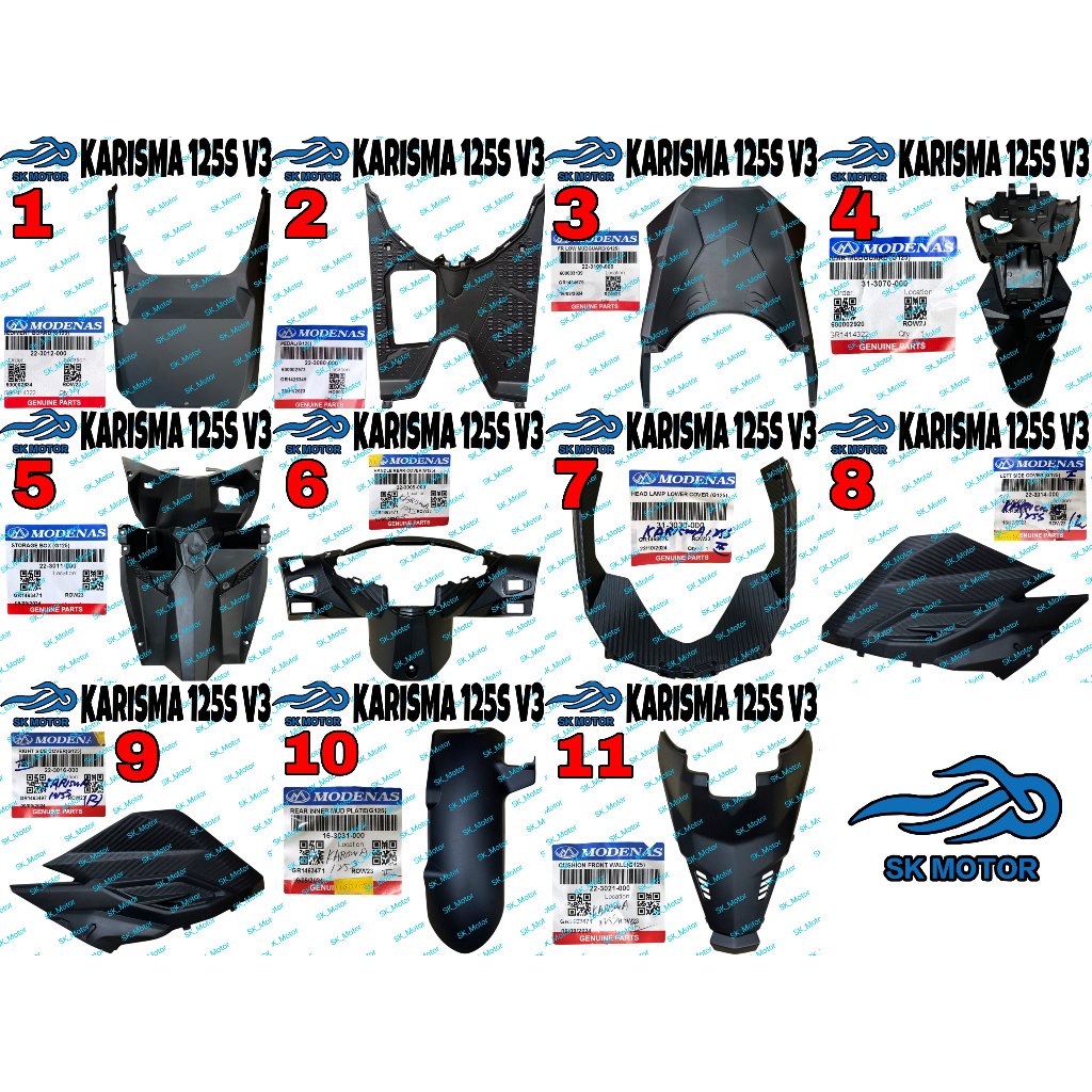 Modenas KARISMA 125 S V3 Original Inner Cover Step Floor Footrest Meter ...