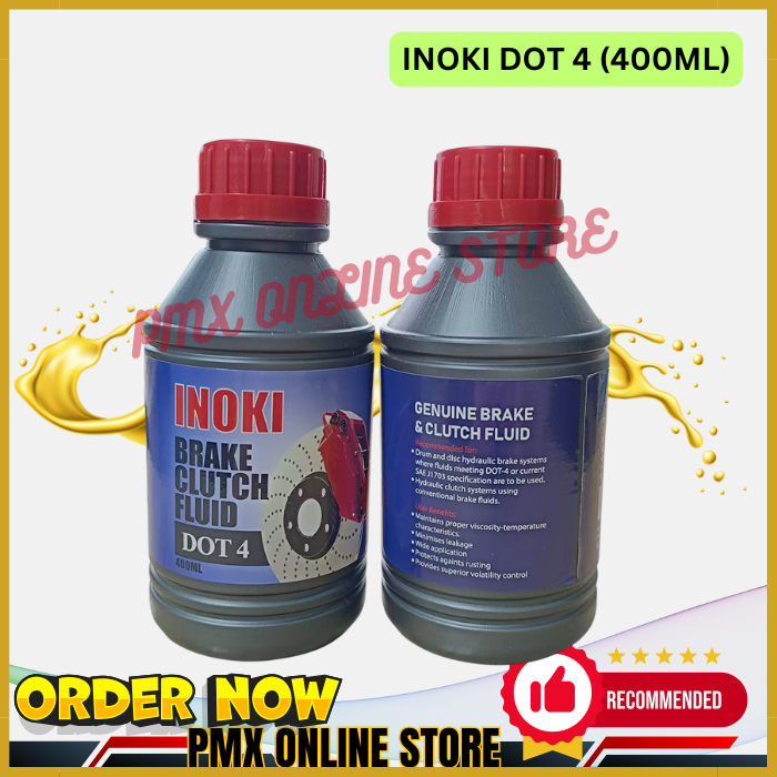 INOKI Brake Oil Dot 4 Minyak Brek Dot4 Brake Clutch Oil Fluid 400G【NEW ...