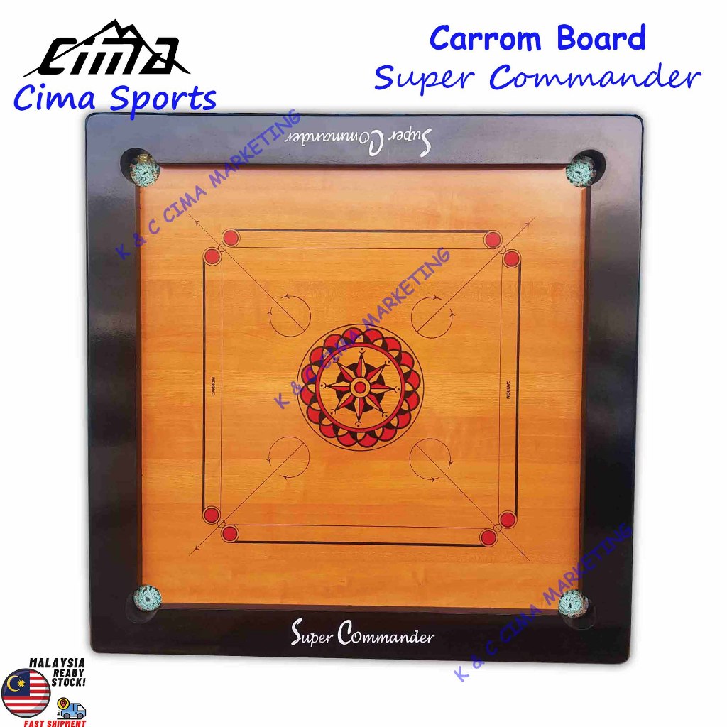 Super Commander Carrom Board (15mm plywood, Frame Size:930 X 930 X 40mm ...