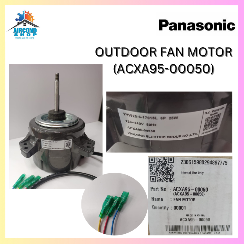 PANASONIC OUTDOOR FAN MOTOR ORIGINAL100% (CU-N12VKH,PN12VKH-1) AIR ...