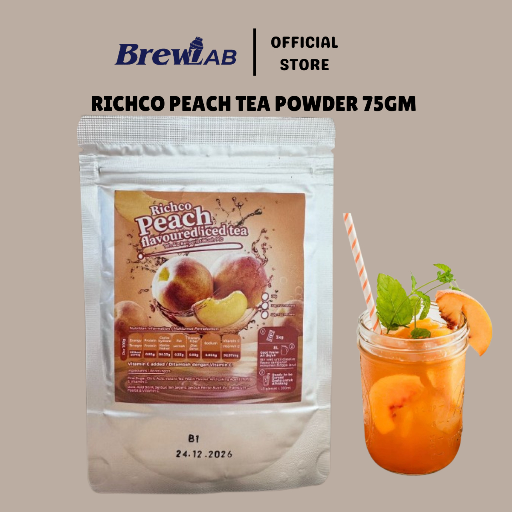 NEW | RICHCO PEACH TEA POWDER 75GM (HALAL) | Shopee Malaysia