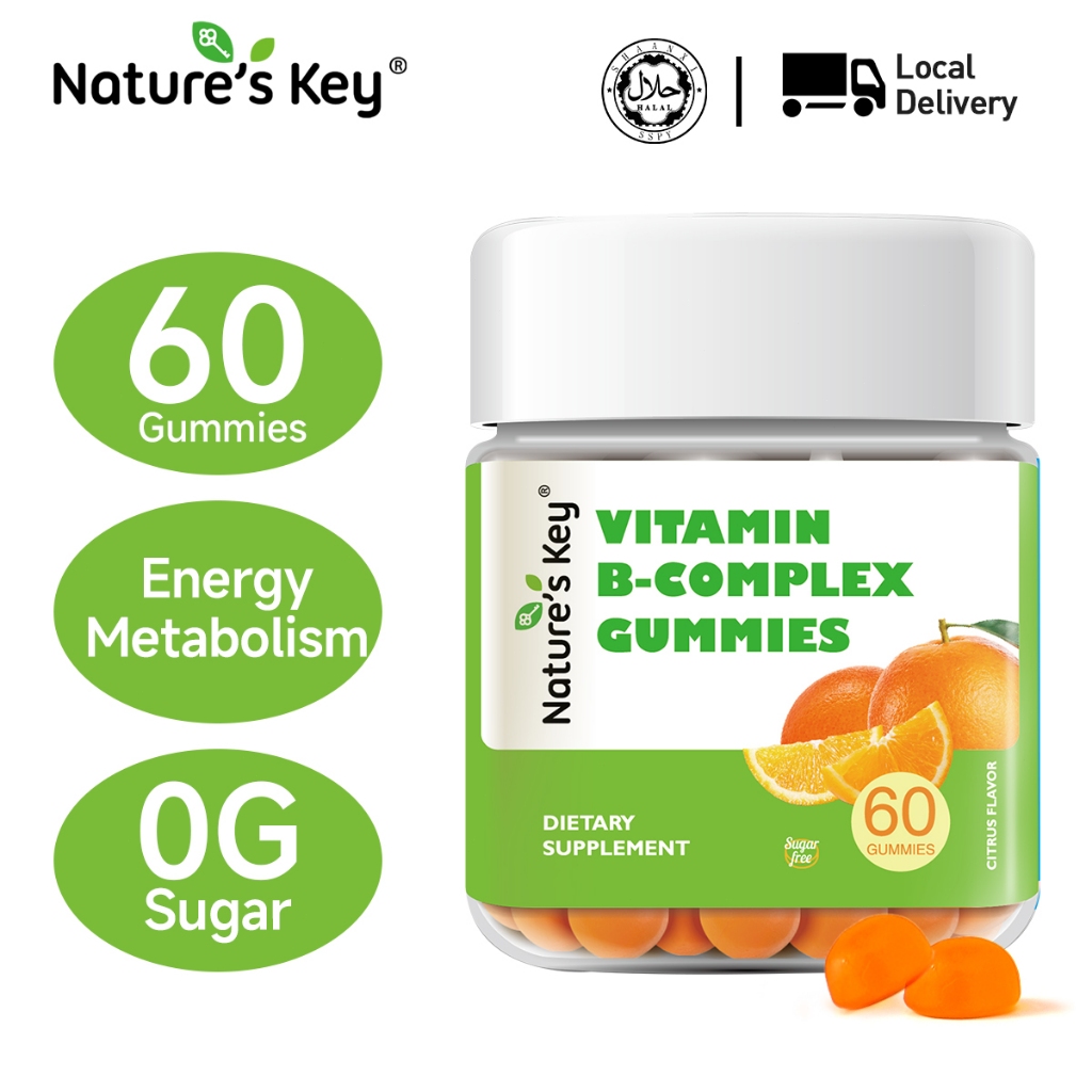 Nature's Key Vitamin B-Complex Gummies Energy & Immunity Support 0g ...