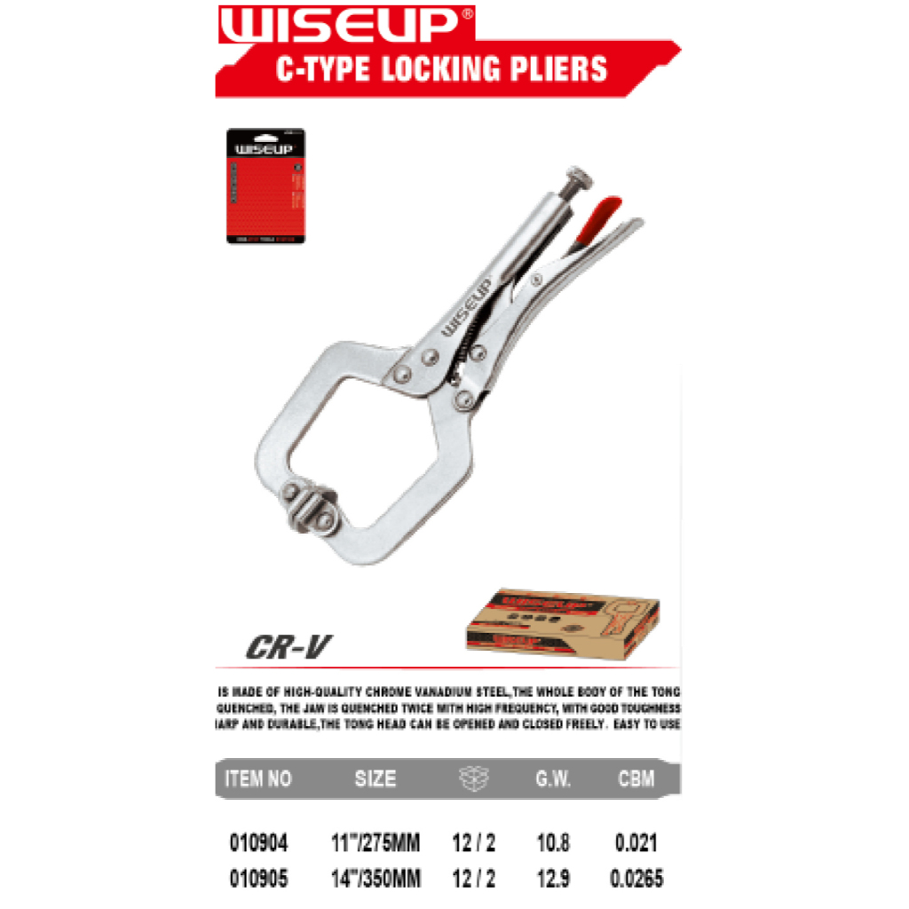 WISEUP C Clamp weld Clip Woodwork Fix Plier Grip Vise Lock Jaw Swivel ...