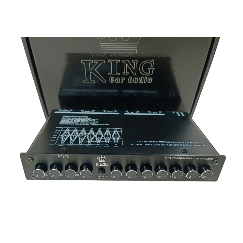 KING Car Audio 7 BAND Pre Amp Parametric Equalizer Control with ...