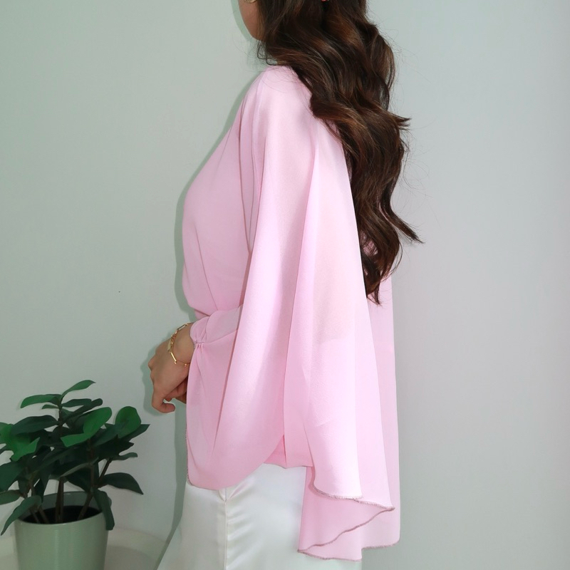 Flowy Chiffon Cape by Clary.kl | Shopee Malaysia