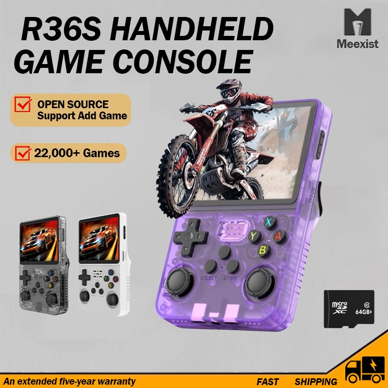 Game Console R36S Retro Handheld Video Game Open Source System 5 Inch ...
