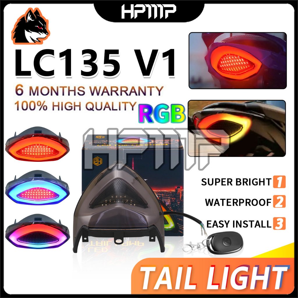 LC135 V1 Lampu Belakang Tail Lamp LED Light Brake Light RGB Lamp Rear ...