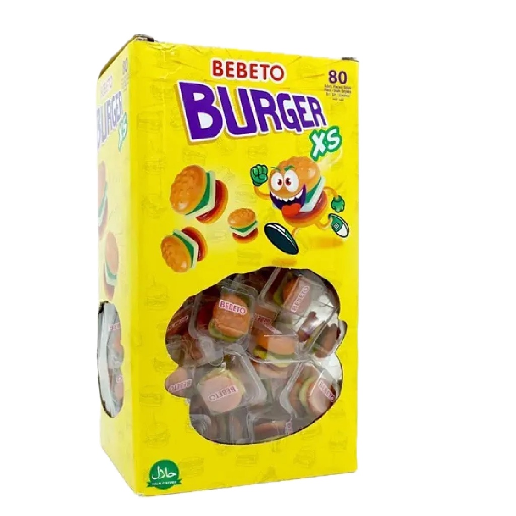 Bebeto Mini Burger Gummies 1 Box - (10.5gx48) (Gula-gula Bebeto Mini ...