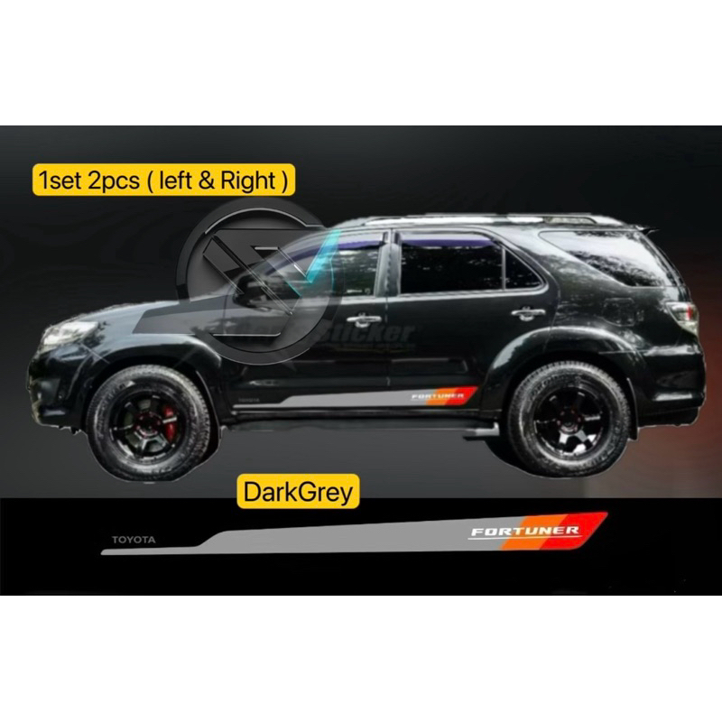 (Ready Stock) S1543# 4x4 TOYOTA FORTUNER G Car Body Vinyl Decal Sticker ...