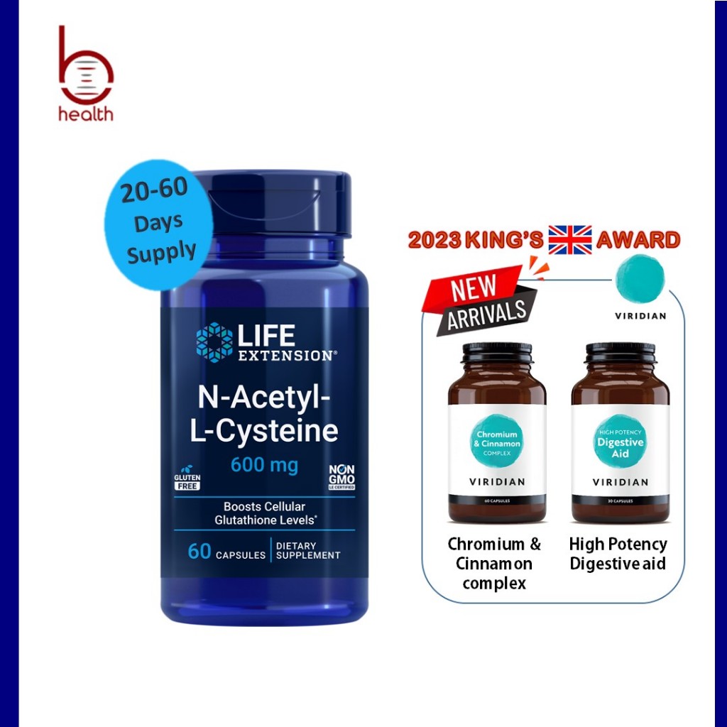 [Life Extension] N-Acetyl-L-Cysteine NAC, EXP: 01/27, 600 mg, 60 capsules, 100% Authentic ...