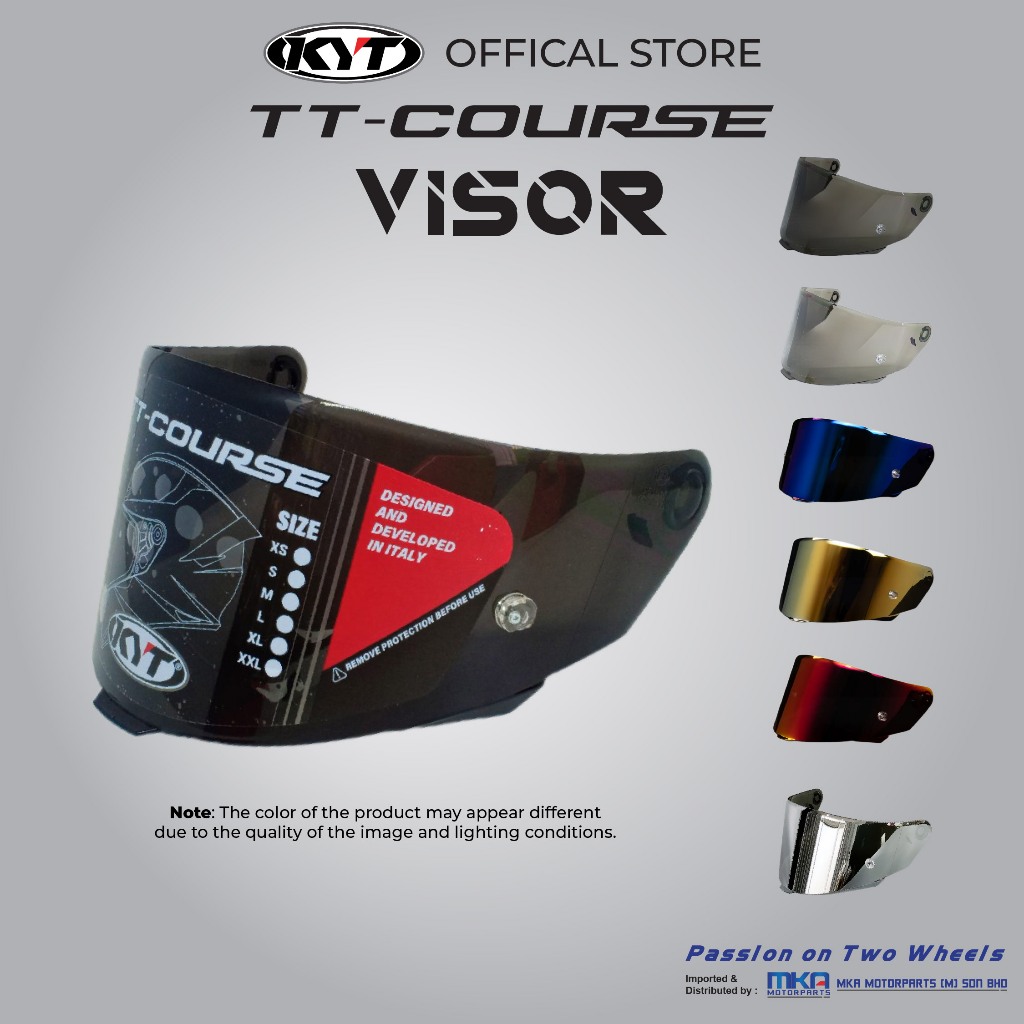 KYT HELMET TT-COURSE FULL FACE - VISOR COLLECTIONS | Shopee Malaysia
