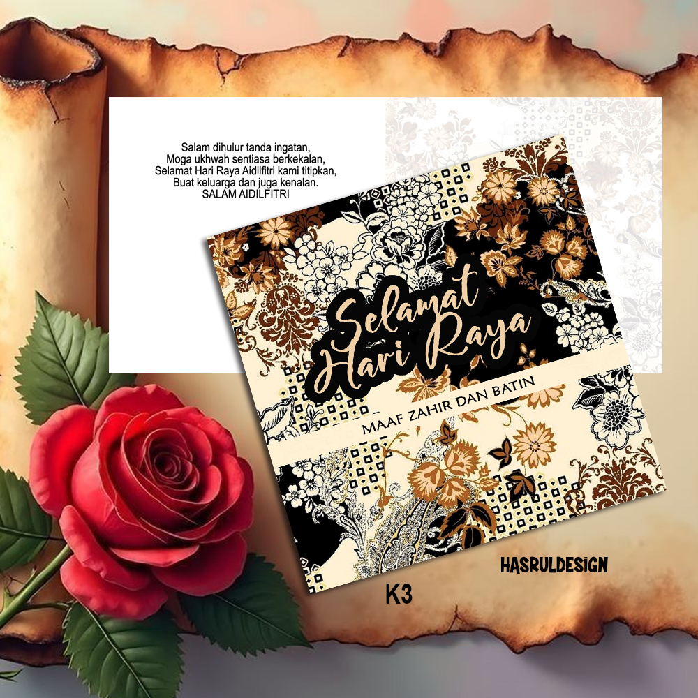 KAD RAYA BATIK NEW EDITION 2025 + FREE KALENDAR | Shopee Malaysia