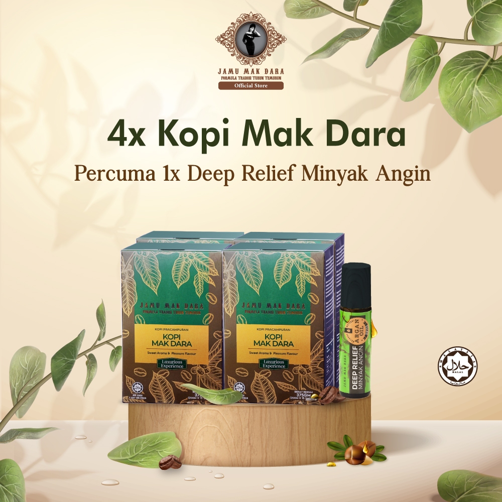[4 KOTAK] Kopi Mak Dara PERCUMA 1x Minyak Angin Mak Dara 10ml | Shopee ...