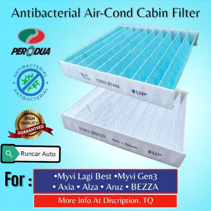 [ Perodua ]Air-cond Cabin Filter • Axia/BEZZA/Aruz/Myvi lagi best/ALZA ...