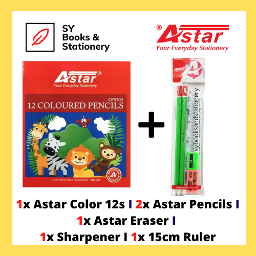 ASTAR Color Pencil Set / Stationery Set / Stationary Set / Value Pack ...