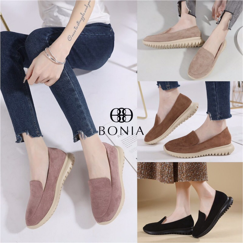 Bonia Woman Slip On Fashionable Lightweight Lazy Shoes / Kasut Bonia ...