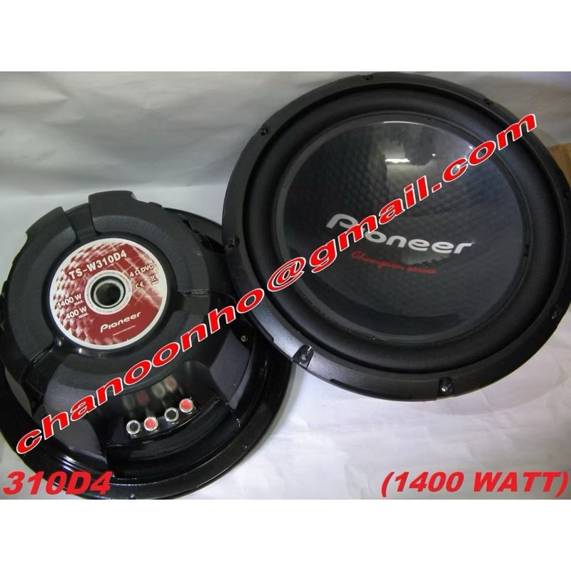 PIONEER TS-W310D4 1400 WATT 12'' DCDM DOUBLE MAGNET DOUBLE VOICE COIL ...