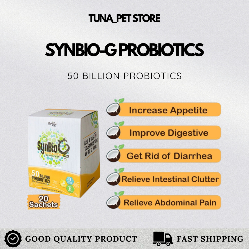 FurCoco Synbio-G Probiotic 2gx20 Cats Dogs Pet Supplement Stomach ...