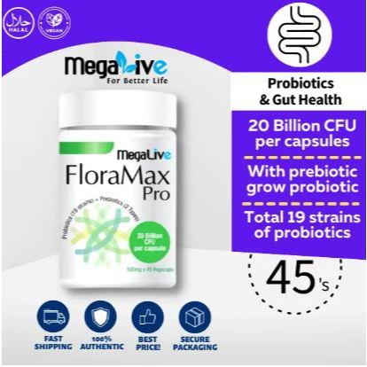 MEGALIVE FLORAMAX PRO ( 21 STRAINS OF PROBIOTICS & PREBIOTICS ...