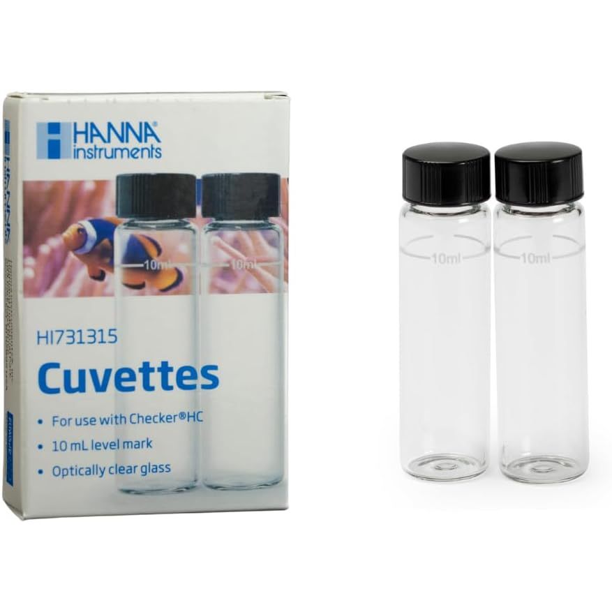 Hanna - Glass Cuvettes and Caps for Checker HC (set of 2) | Vials ...