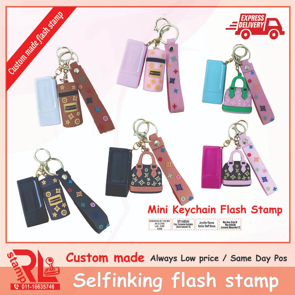 0818-3 LV Mini Cop Nama, Jururawat Chop, Nurse Chop, Rubber Stamp ...