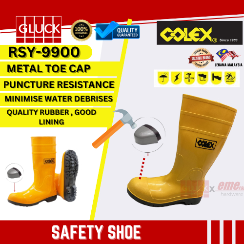 Colex RSY-9900 Safety Shoes Gumboot Rubber Boot Steel Toe | Kasut Getah ...