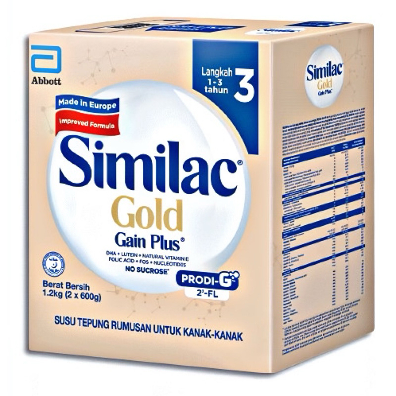 Similac Gain Plus Gold Step 3 (1.2kg) Exp date: 2026 | Shopee Malaysia
