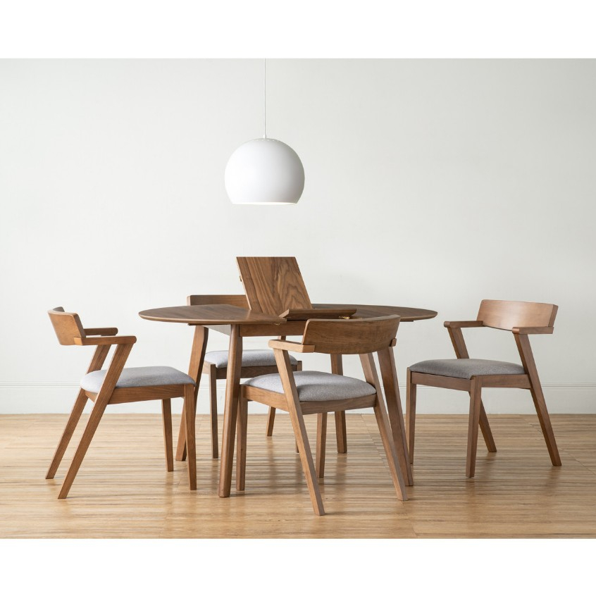 Furnihub WERNER (Round - Diameter 110CM + 30CM) Extendable Dining Table ...