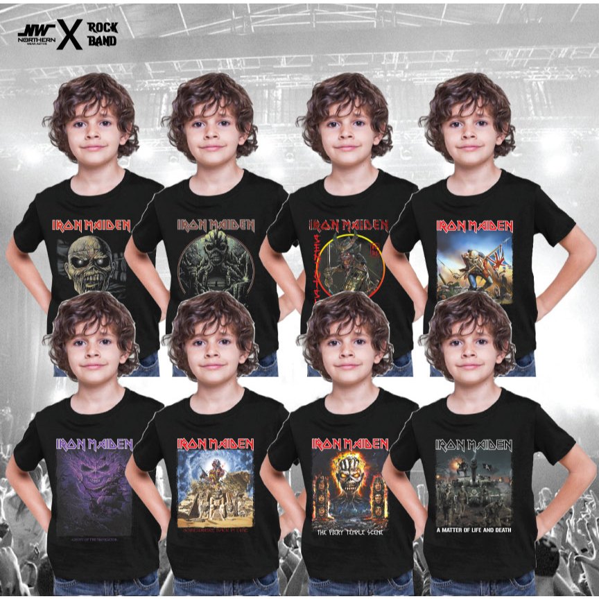 Baju Band Kanak Kanak ,Premium Quality Kids Band T-Shirt / IRON MAIDEN ...