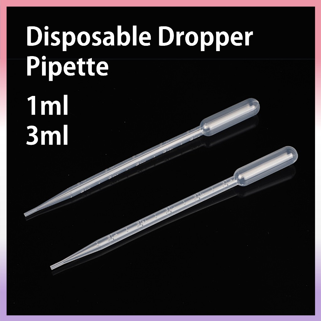 1ml 3ml Dropper Pipette Graduated Disposable Plastic Dropper Penyedut ...