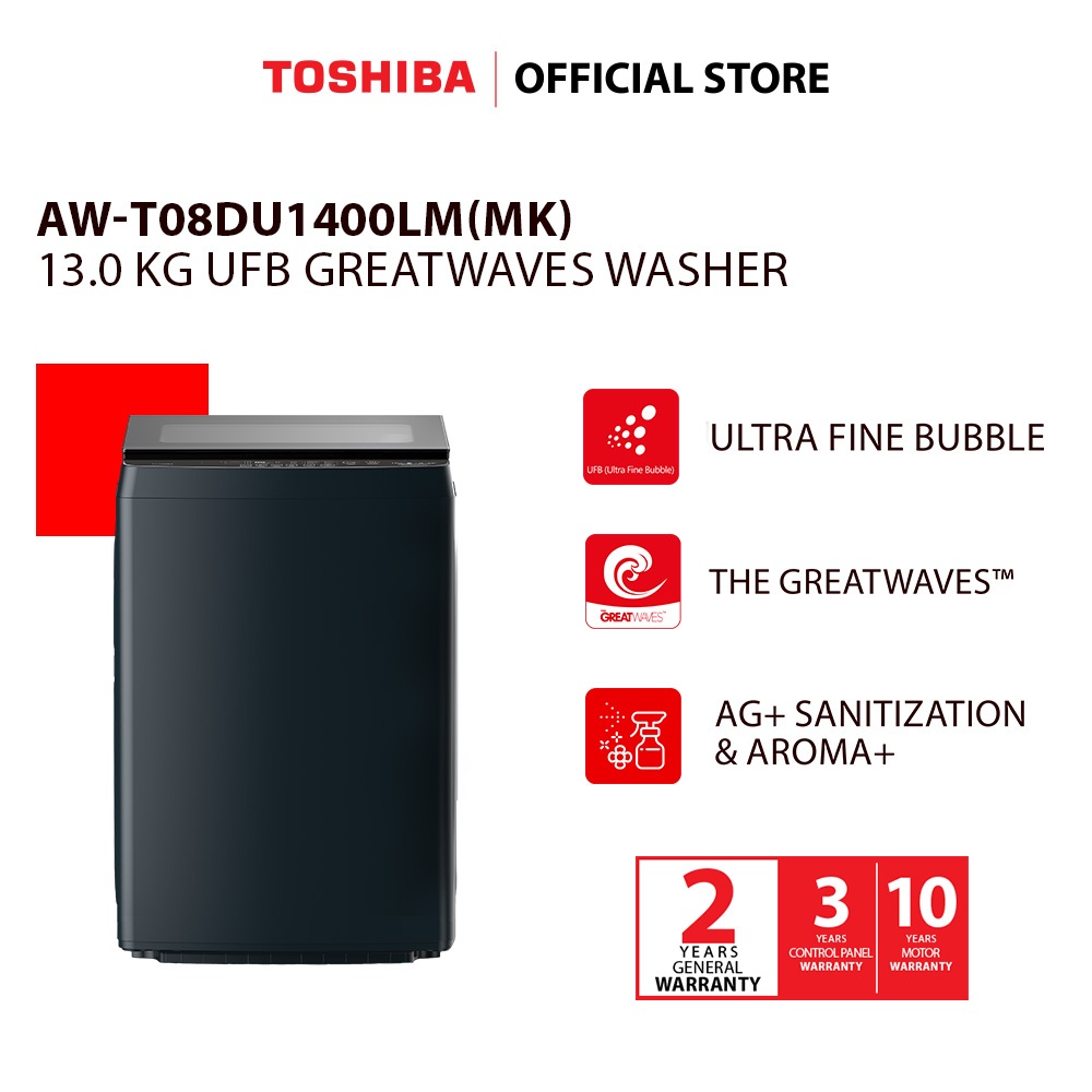 Toshiba AW-T08DU1400LM(MK) 18KG UFB Greatwaves Washer | Shopee Malaysia