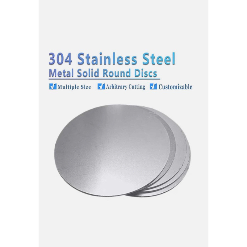 1PC Stainless Steel 304 Round Plate 0.9mm/1mm/1.5mm/2mm/3mm/4mm/5mm/6mm ...