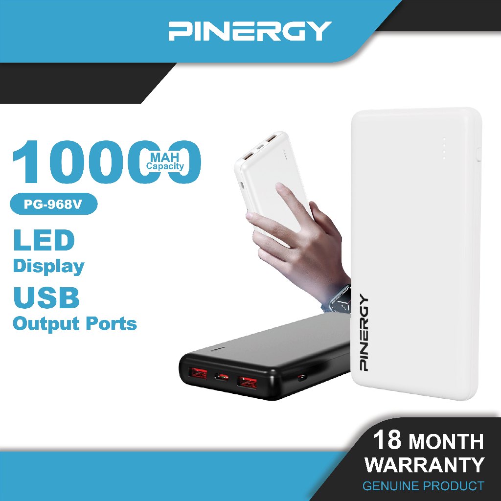 [NEW] PINERGY PG-968V 10000mAh Slim Portable Slim Powerbank with LED ...