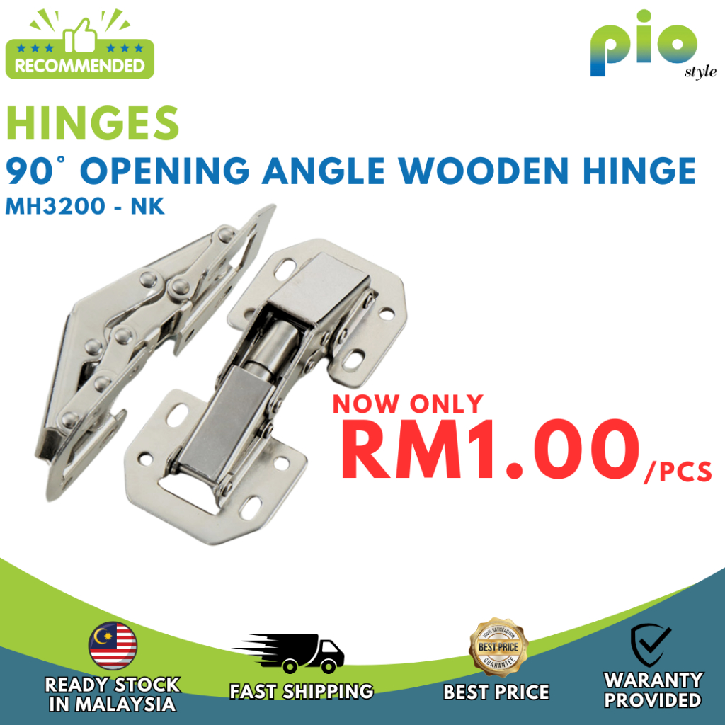 piostyle MH3200 Hinge 90° Opening Angle Engsel Pintu Stainless Steel ...