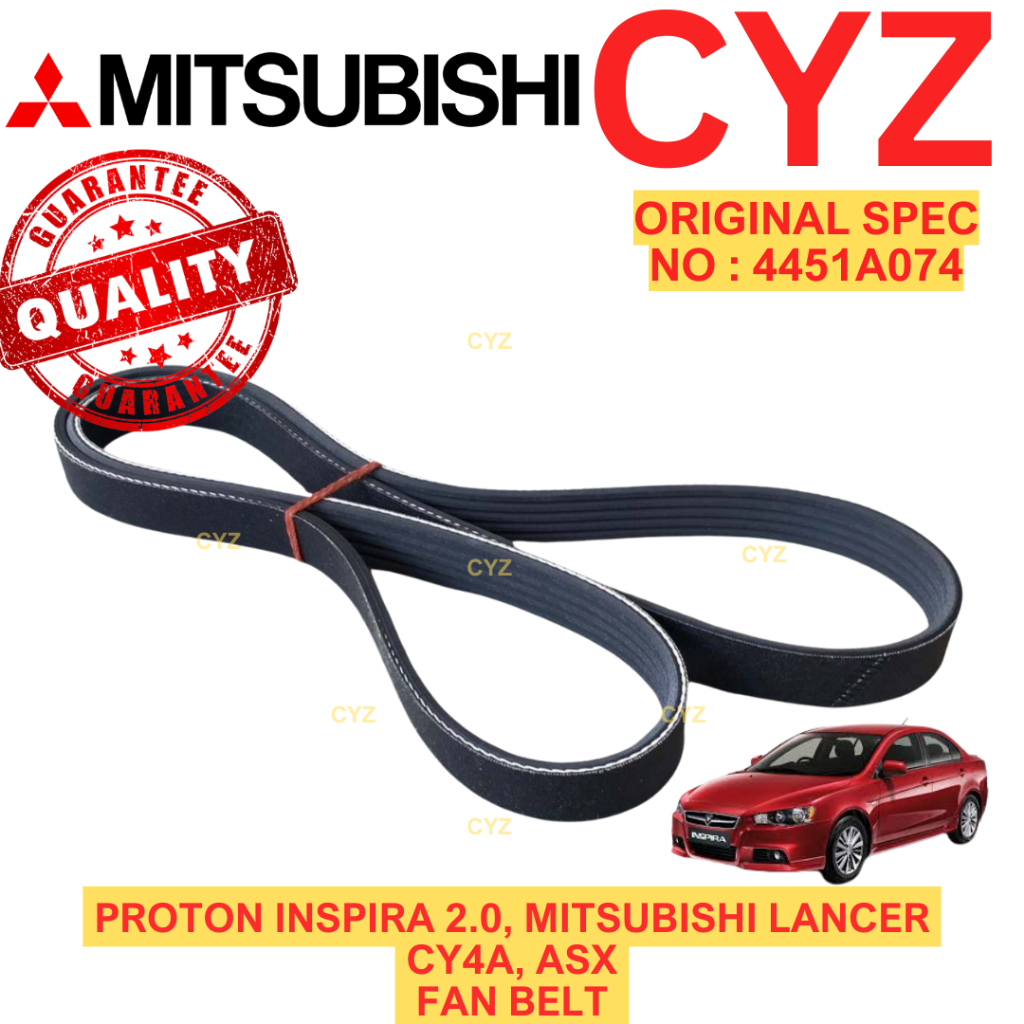 Fan Belt PROTON INSPIRA 2.0, MITSUBISHI LANCER CY4A, ASX 4451A074 ...