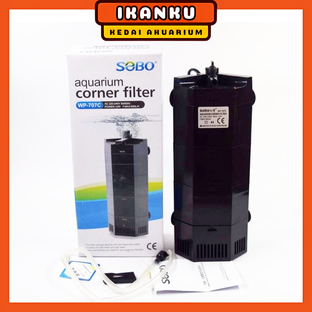 Sobo Bio Aquarium Internal Corner Filter Wp-505c / Wp-707c Save Space ...